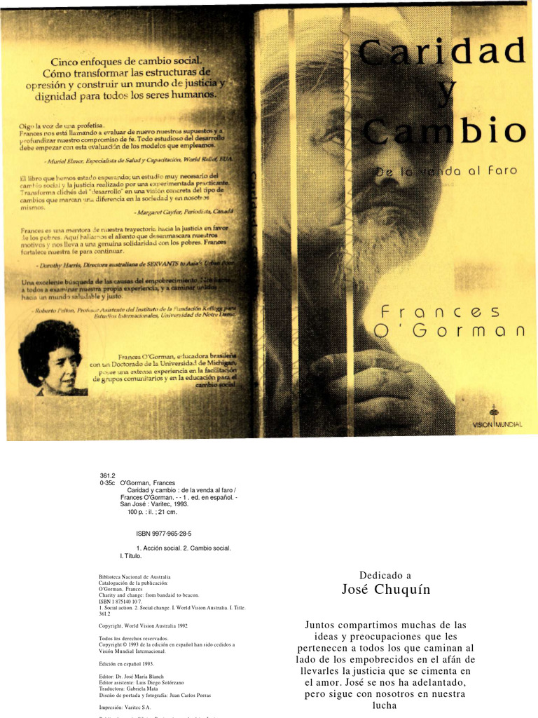 Caridad y Cambio. de La Venda Al Faro. Frances O Gorman. 1993 | PDF ...