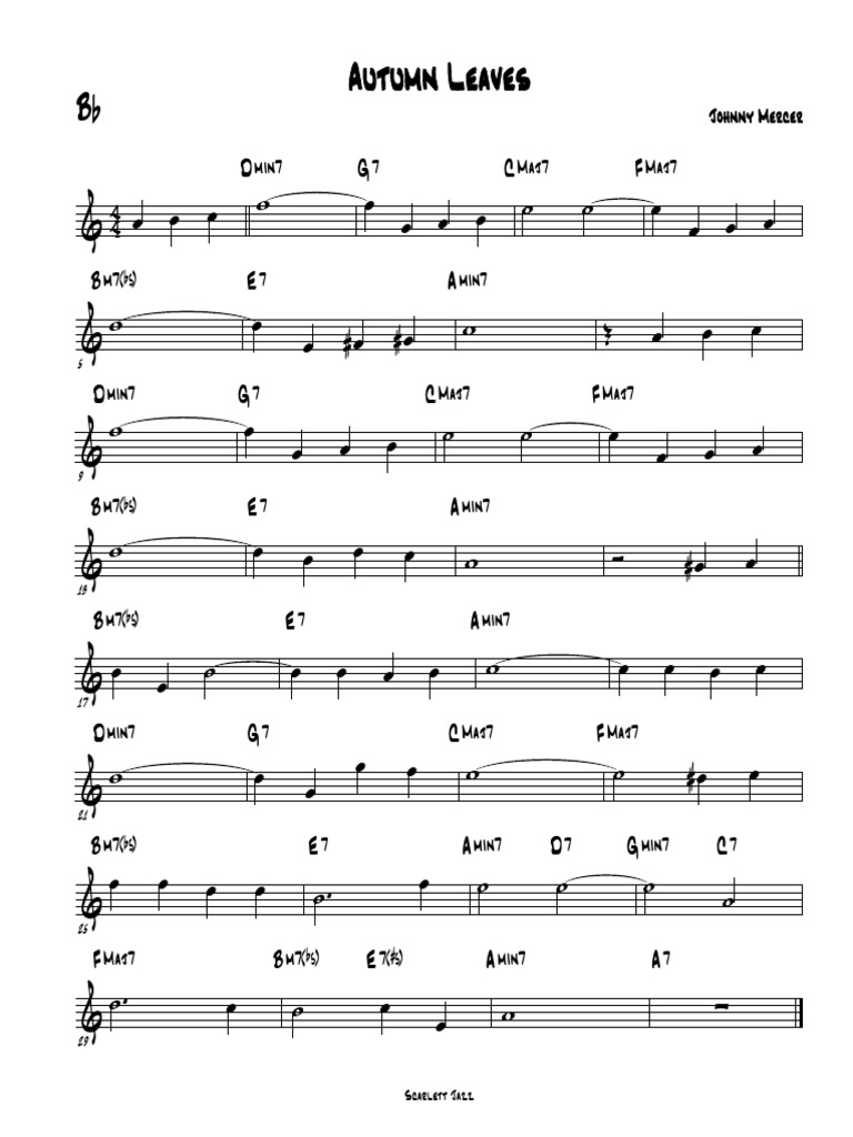 Autumn Leaves (BB) Am | PDF