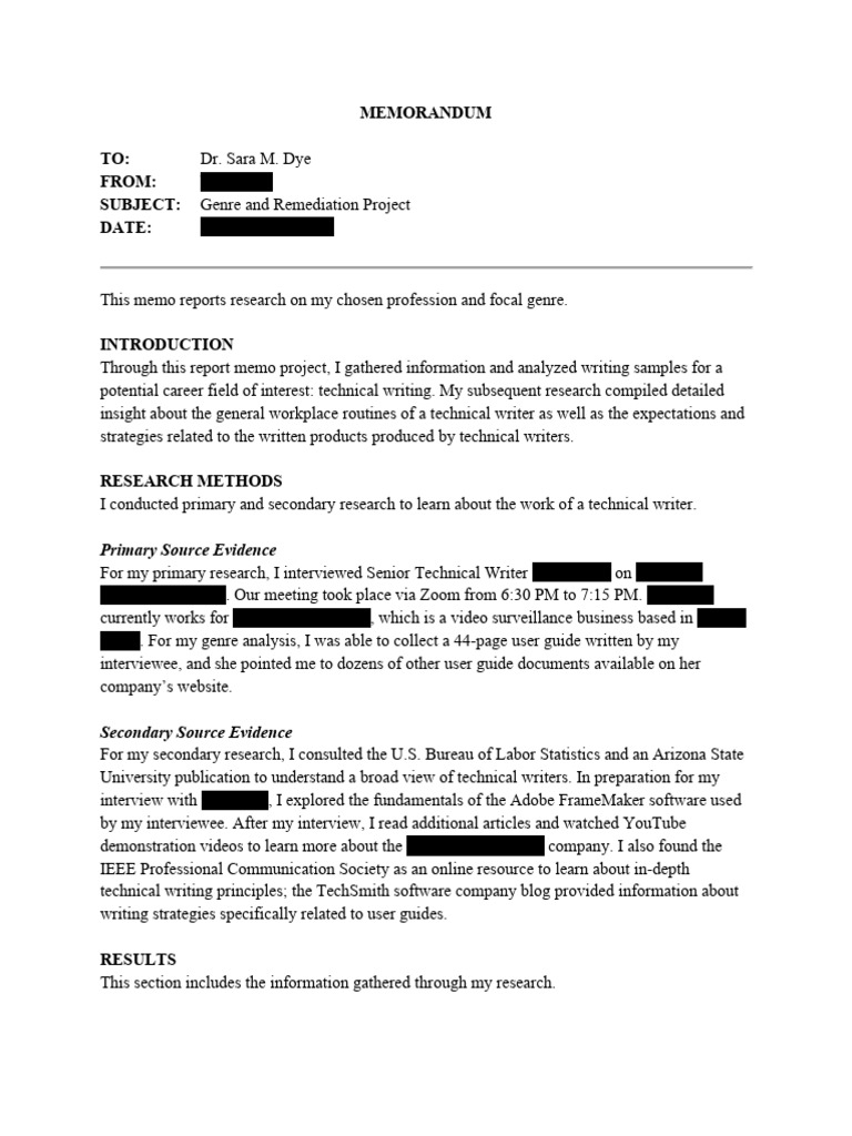 Memo Example 1 Pdf Communication Computing