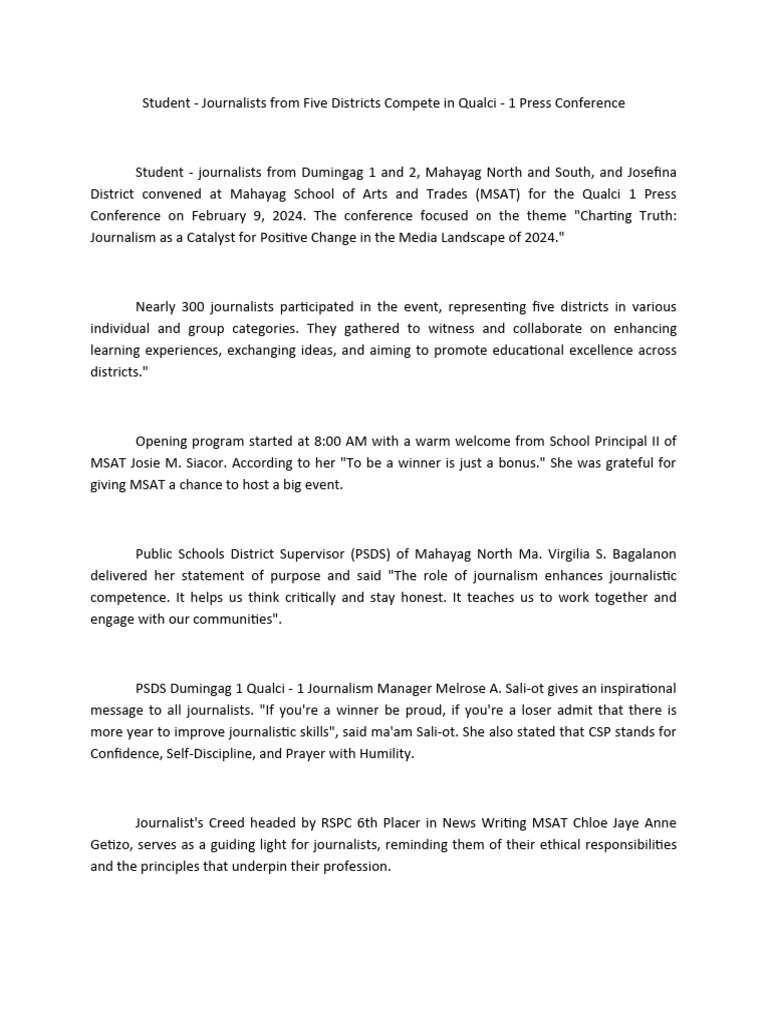 QSPC News Article | PDF