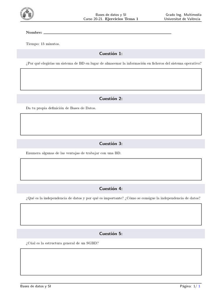 Introducción a Bases de Datos y SGBD | PDF | Informática