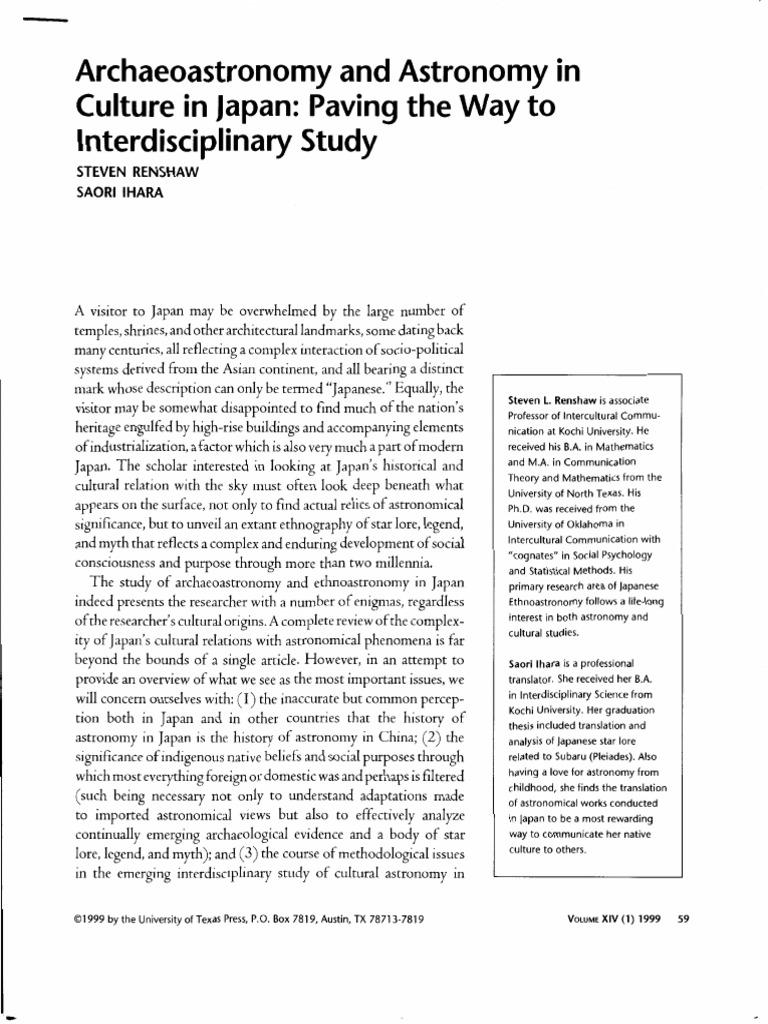 Archaeoastronomy and Astronomy in Cultur | PDF | Shinto | Astronomy