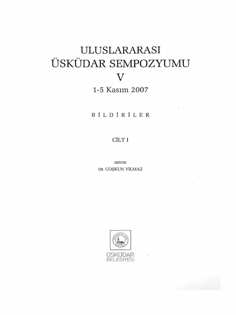 Uluslararasi Uskudar Semineri$5 | PDF