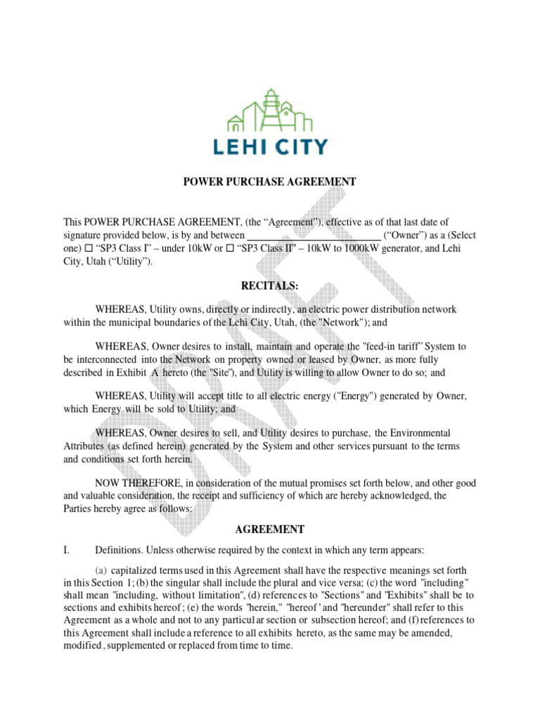 Agreement-Solar Power Purchase 3 | PDF | Indemnity | Solar Power