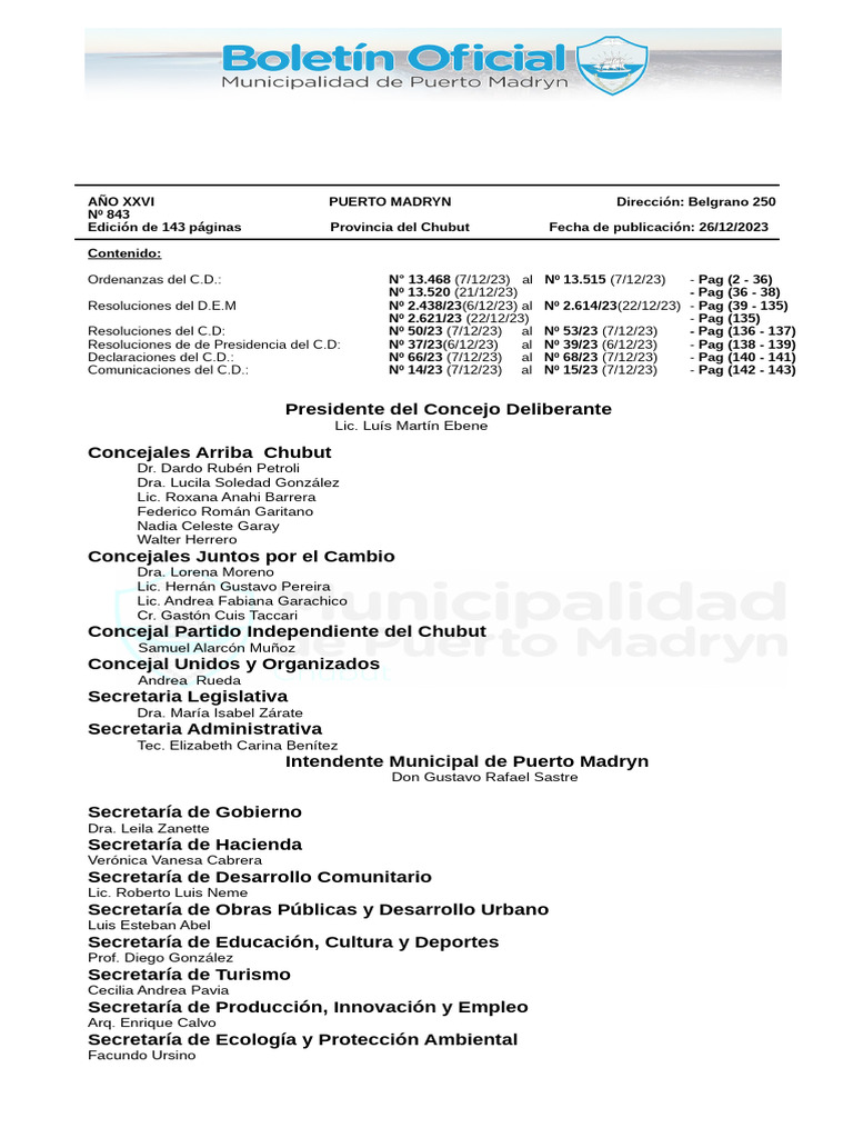 Boletin Oficial 843 | PDF | Gobierno local | Propiedad