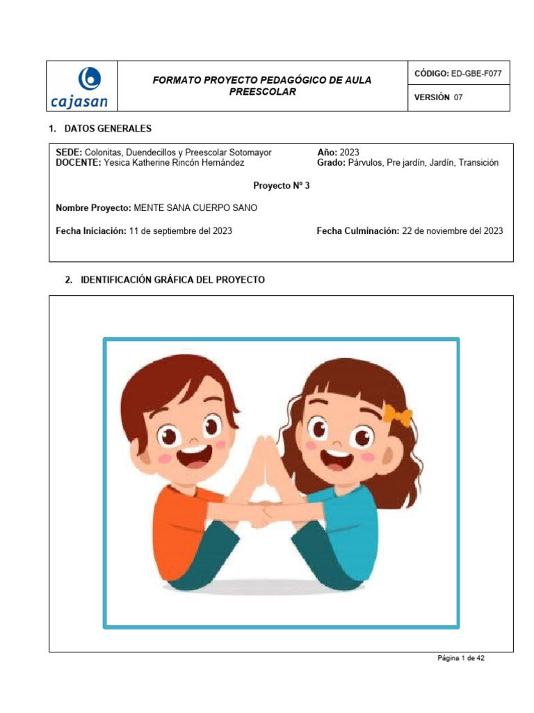 Proyecto Cuarto Periodo de Educacion Fisica Cajasan Yesica Rincon h ...