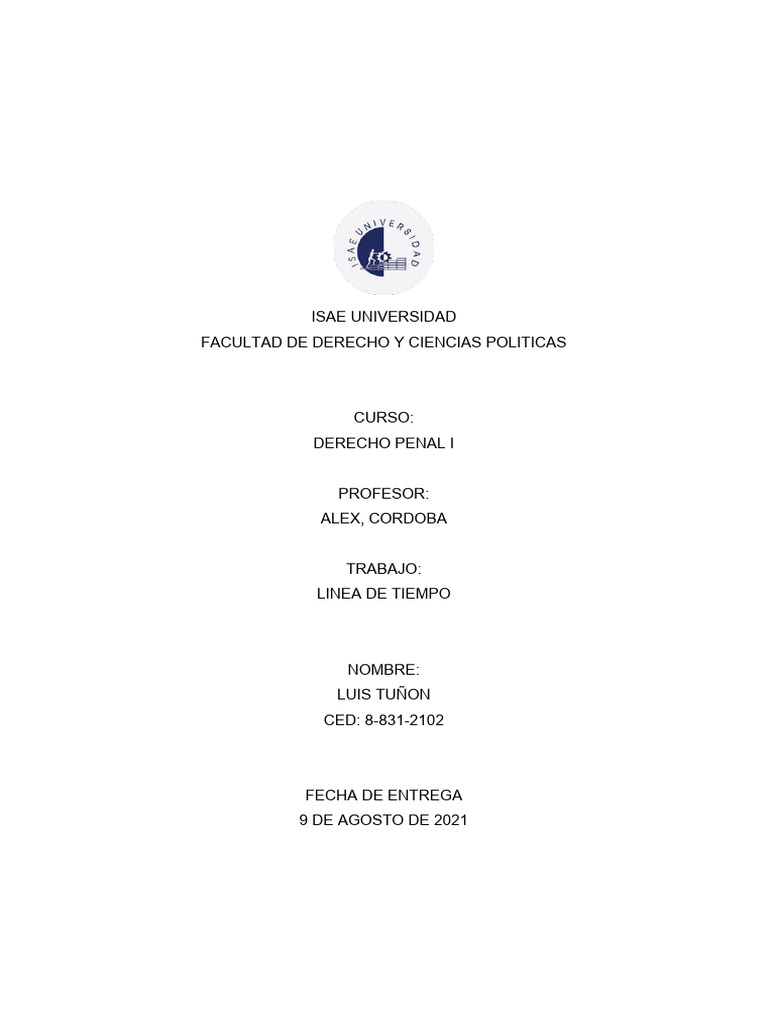 Evolución del Derecho Penal en Panamá | PDF | Derecho penal | Pena capital