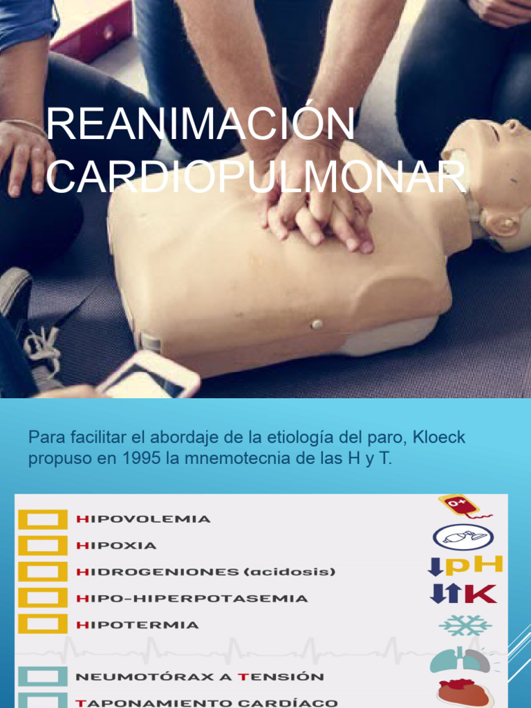REANIMACIÓN CARDIOPULMONAR RCP | PDF | Reanimación cardiopulmonar | Sistema cardiovascular