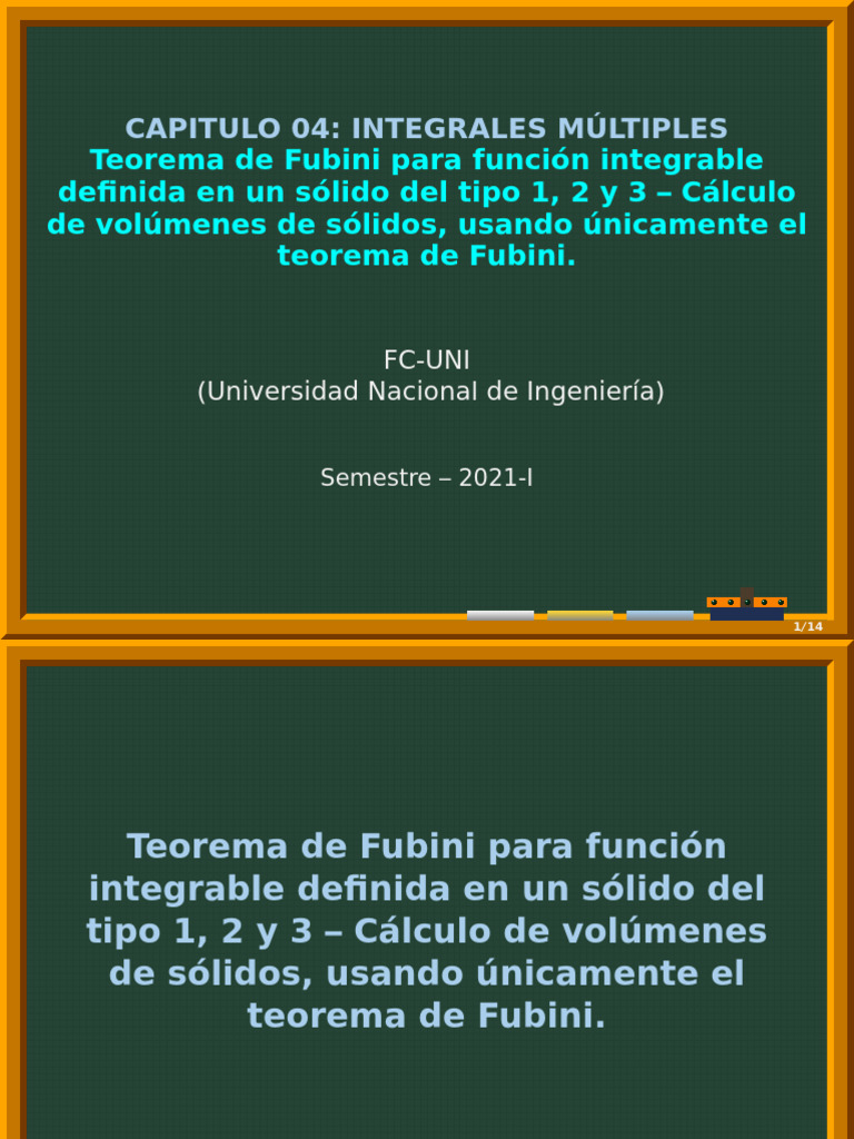 Sesion 10.3 CAP - 04 - Teorema de Fubini para Función Integrable ... Sesion 10.3 CAP - 04 - Teorema de Fubini para Función Integrable ...