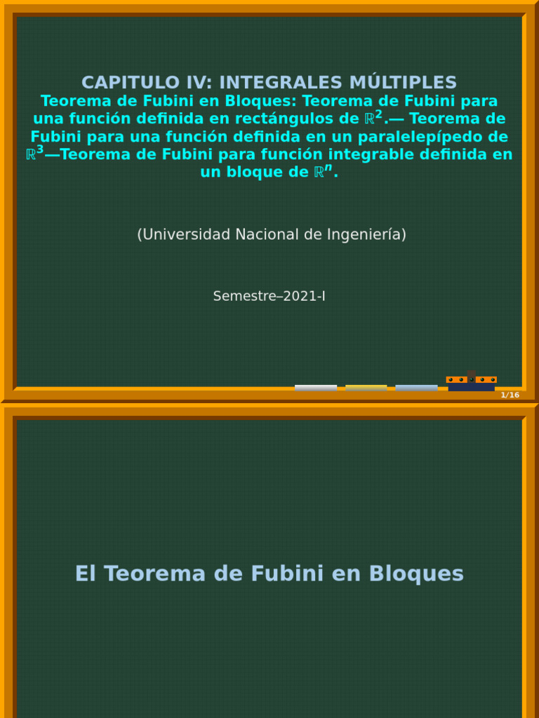 Sesion 9.2 CAP_04 - Teorema de Fubini en bloques | PDF | Integral ...