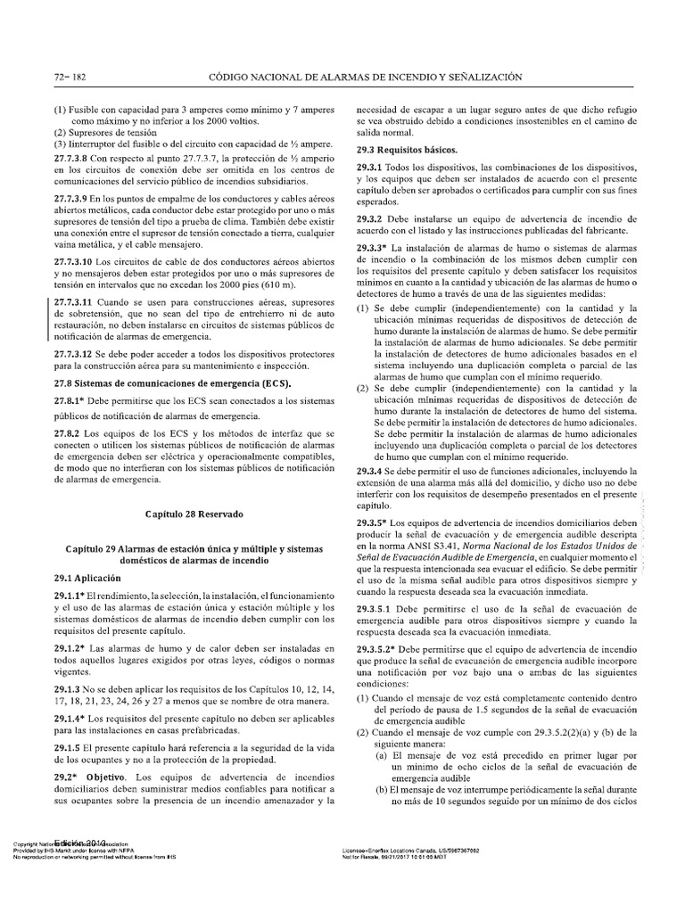 Tarea Nro 2 Extracto NFPA 72 | PDF