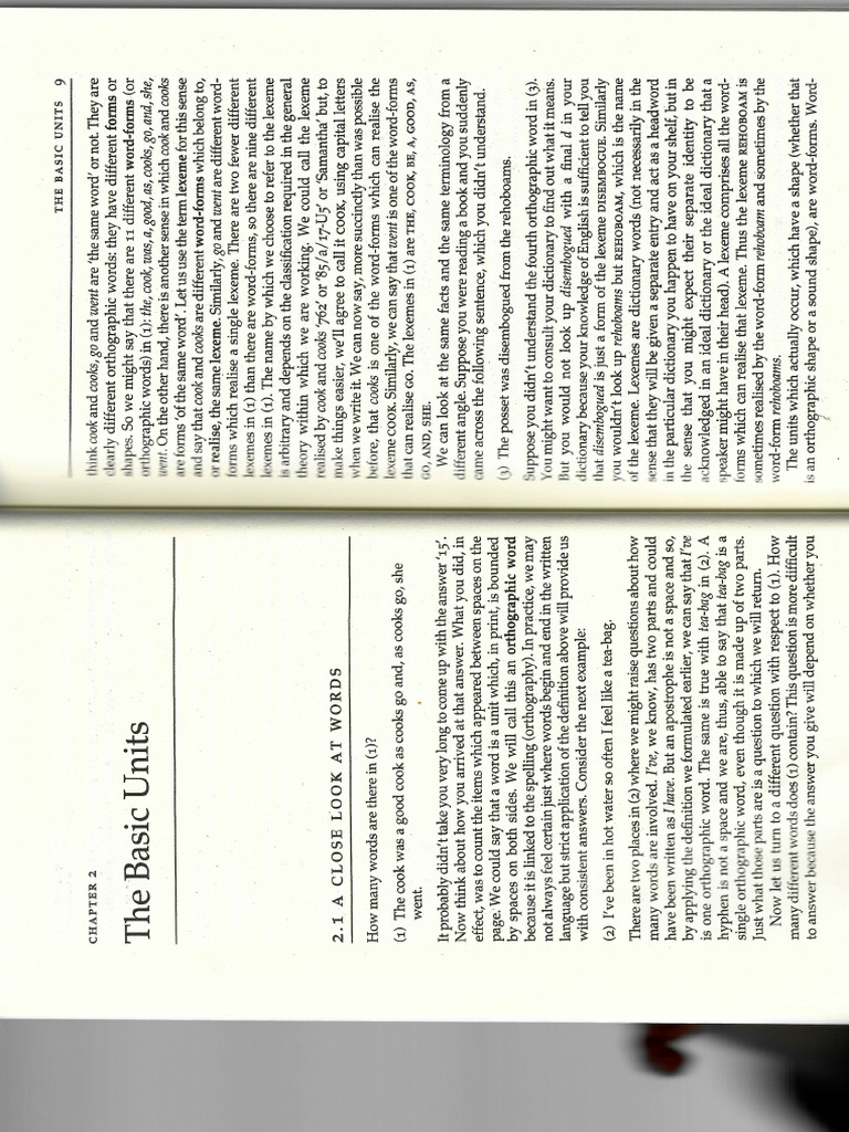 Chapter 2 English Morphosyntax | PDF