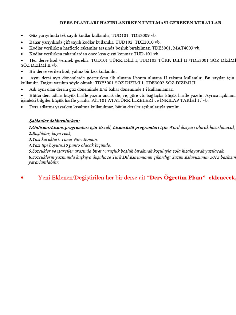 2021 2022 Otomotiv Muh Lisans Ders Plani 26 Nisan 2021 Son | PDF