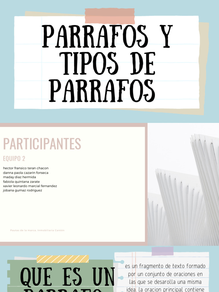 Tipos y Estructura de Párrafos | PDF | Estudios de idiomas extranjeros