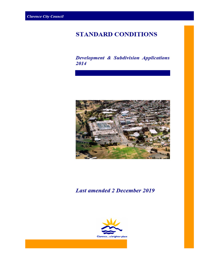 Standard Conditions - Development and Subdivision Applications | PDF