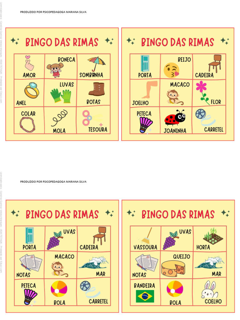 BINGO Rimas | PDF