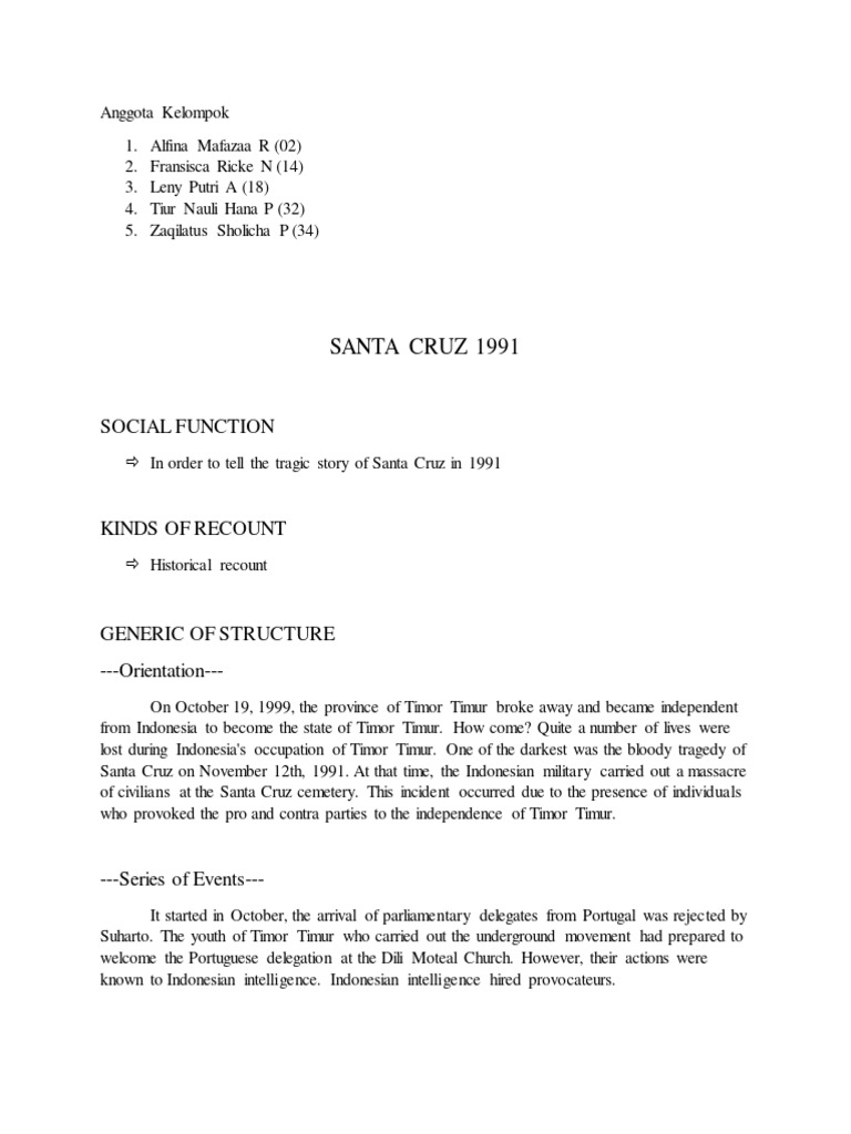 Historical Recount Text | PDF | East Timor | Indonesia