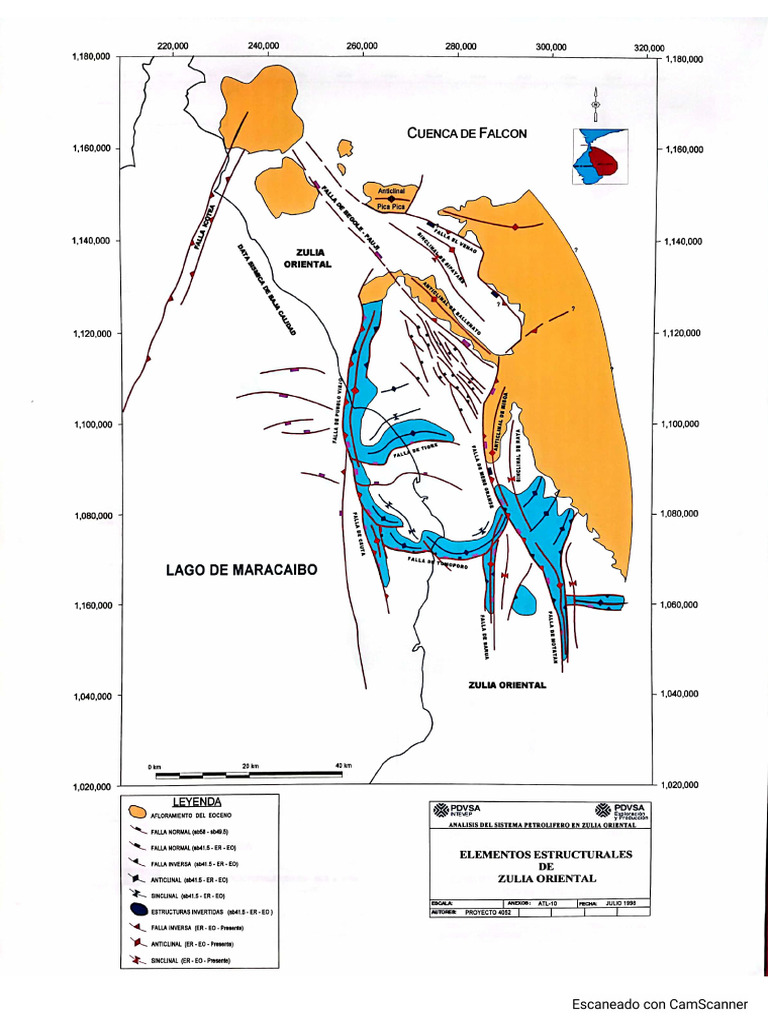 Mapa Estructural Zulia Oriental | PDF