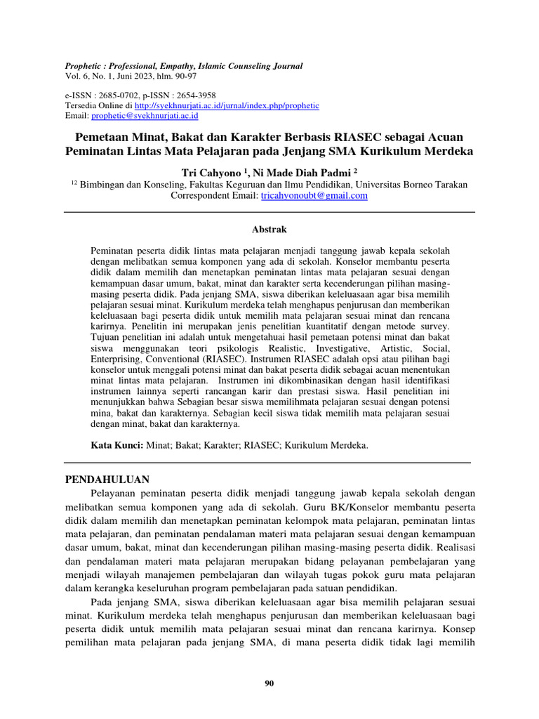 Instrumen Riasec | PDF