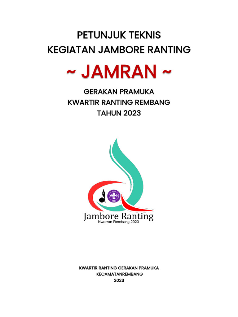 Petunjuk Pelaksanaan Jambore Ranting Kwarran Rembang 2023 | PDF