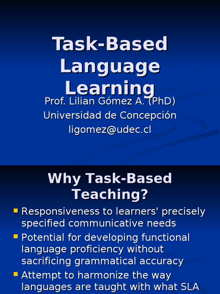 Task-Based Language Learning2 | PDF | Second Language Acquisition ...