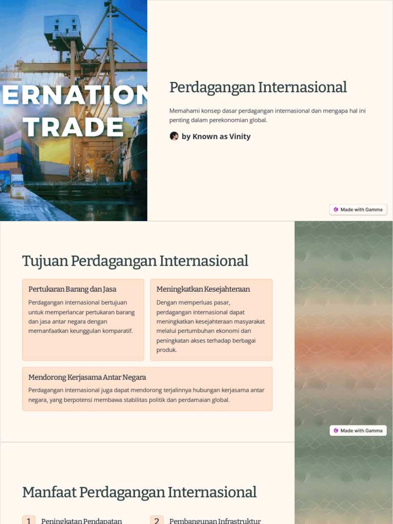 Perdagangan Internasional | PDF | Bisnis | Politik