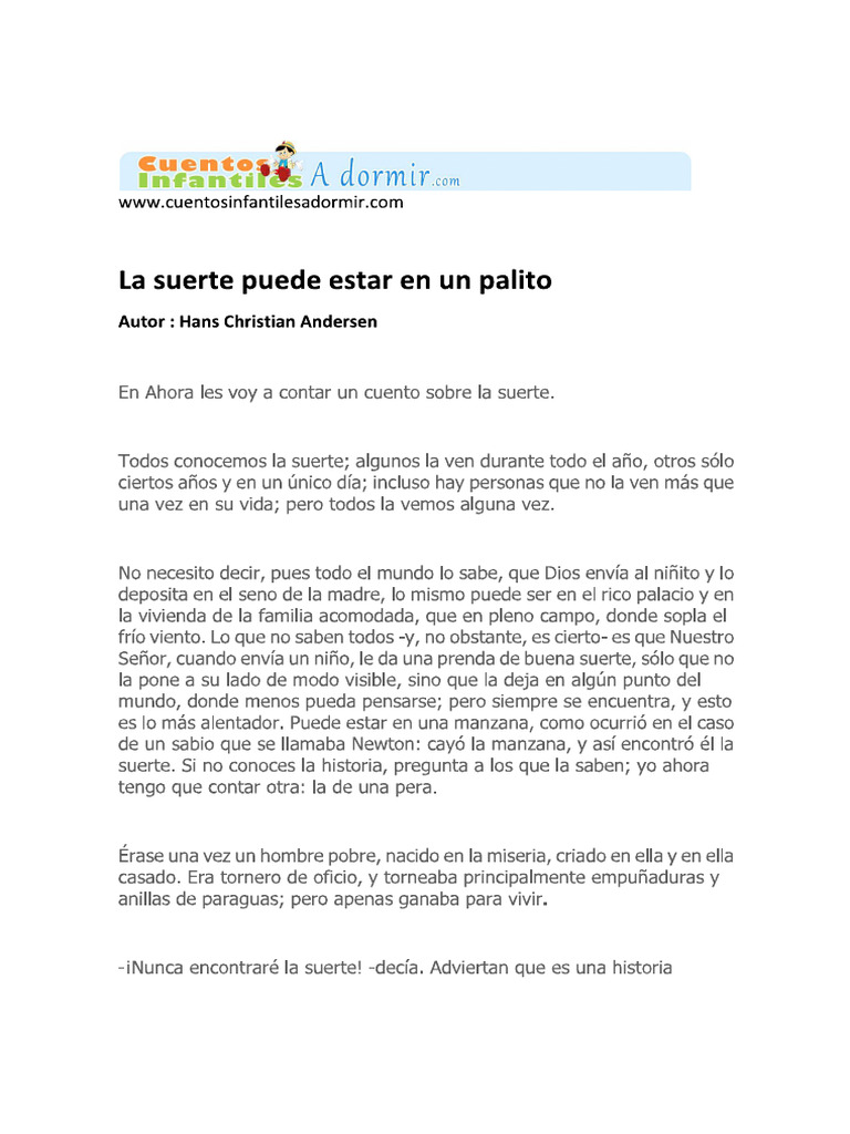 La Suerte Puede Estar en Un Palito | PDF