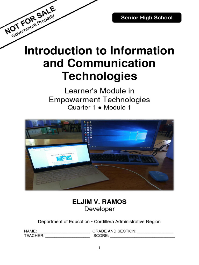 Etech11 12 Q1mod1 Introduction To Ict Eljim Ramos Bgo v1 | Download Free PDF | World Wide Web ...