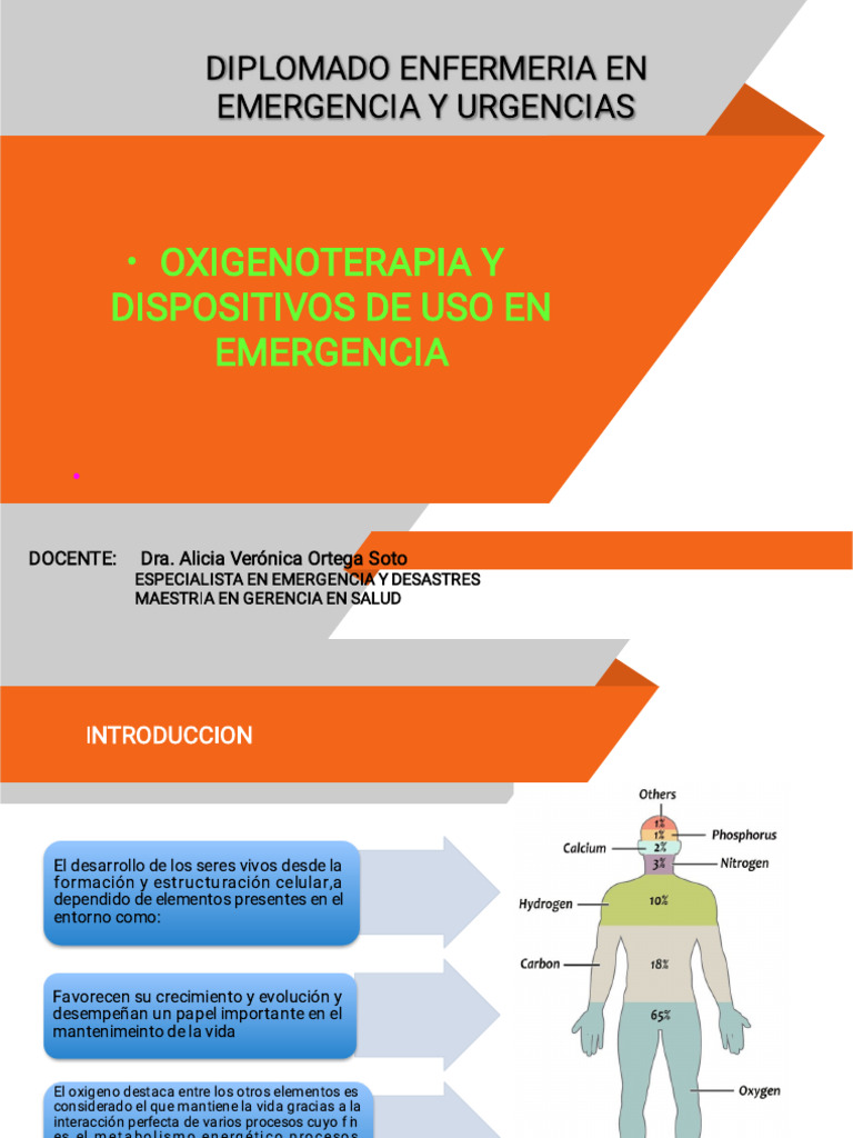 PPT Oxigenoterapia | PDF | Oxígeno | Especialidades Medicas