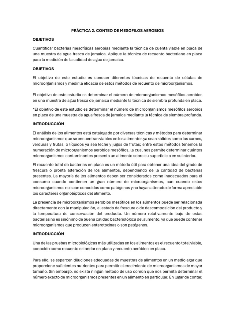 Práctica 2 Micro | PDF | Microorganismo | Alimentos