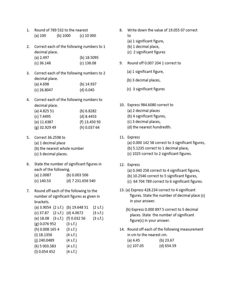 03 - A Approximation and Estimation (Basic) | PDF | Significant Figures | Computational Science