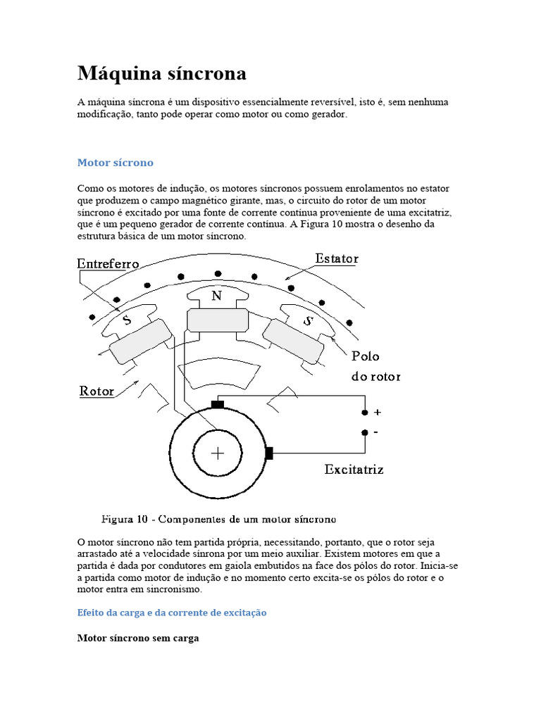 Máquina síncrona | PDF | Motor elétrico | Transformador