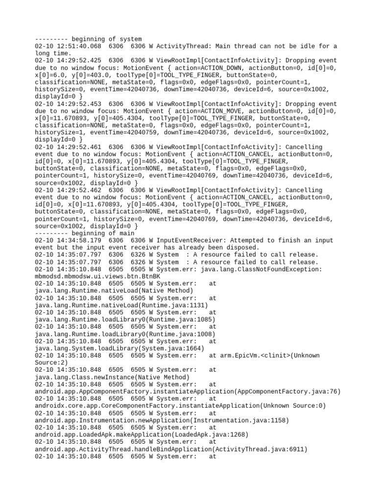 Logcat | PDF