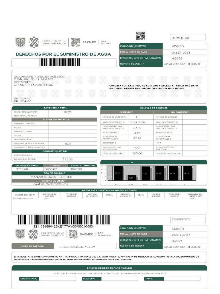 boleta de agua | PDF