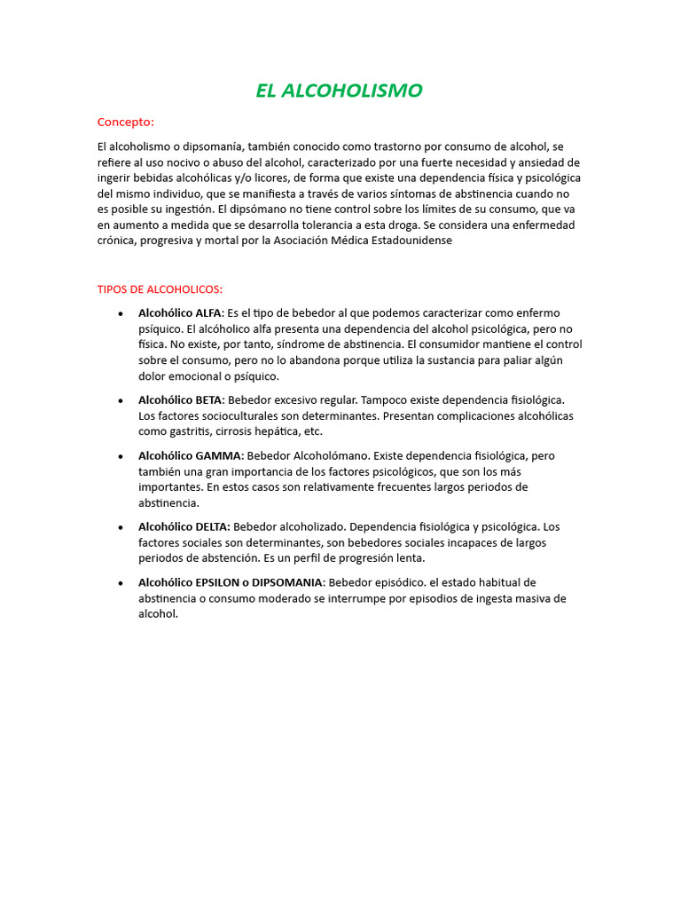 El Alcoholismo | PDF | Alcoholismo | Cáncer