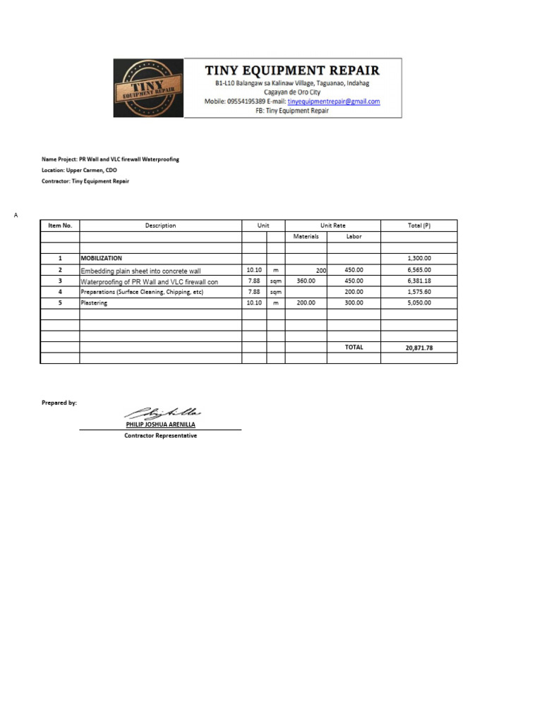PR Wall and VLC Firewall Waterproofing | PDF | Lamination | Wall