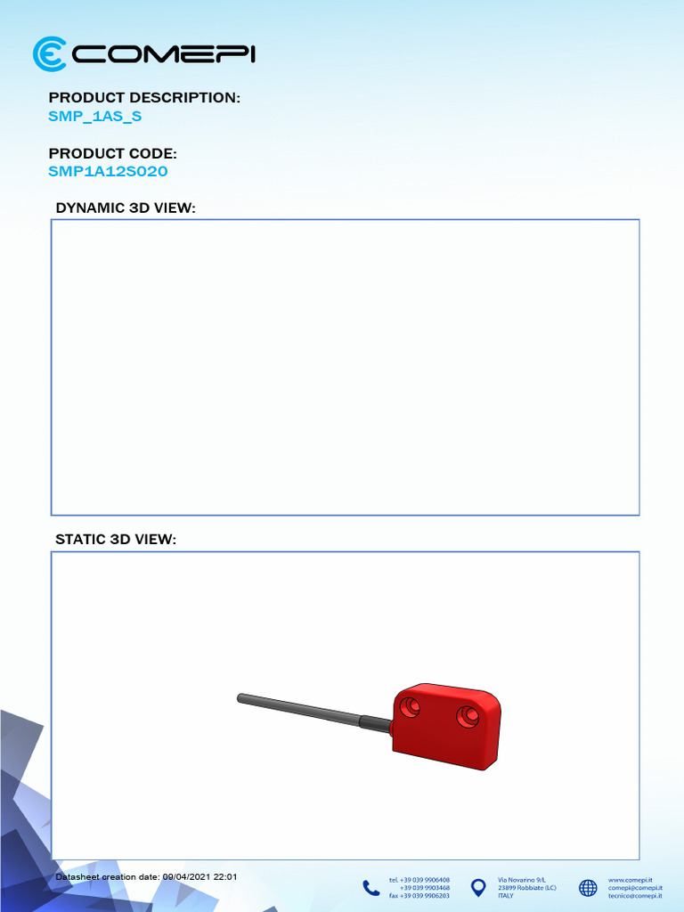 Comepi Smp1a12s020 Datasheet | PDF | Building Engineering | Electrical Components