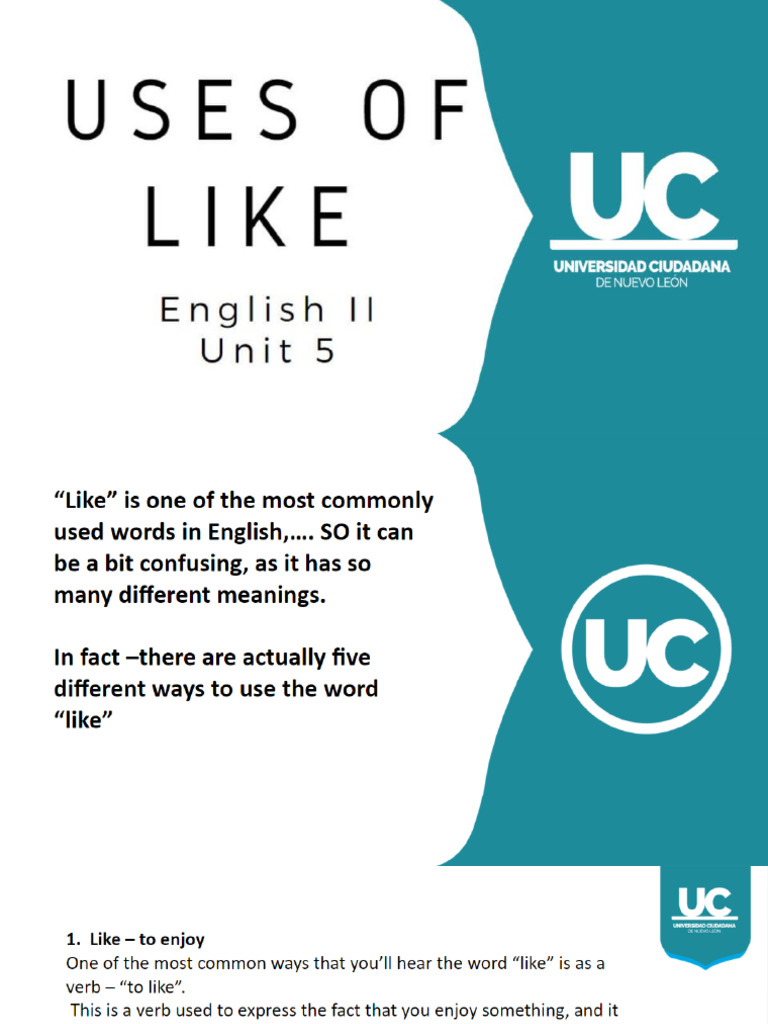 Uses Of Like | PDF