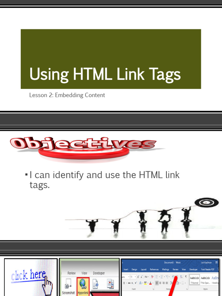 Lesson 2 | PDF | Hyperlink | Html Element