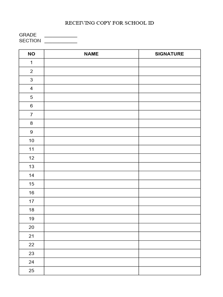 Receving Copy For ID | PDF