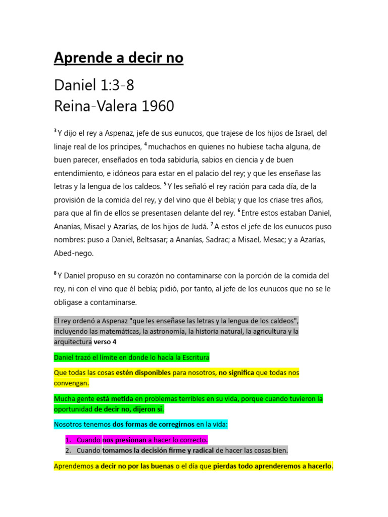 Aprende A Decir No Pdf Bendición