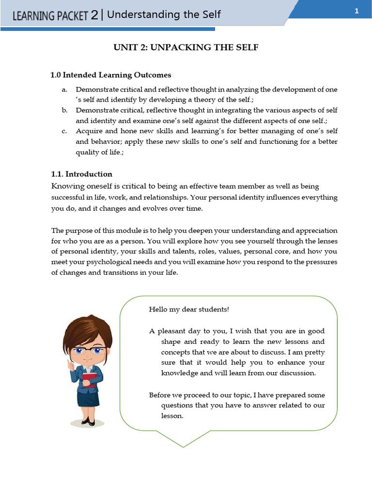 Module Template 2 | PDF | Self Esteem | Sexual Orientation