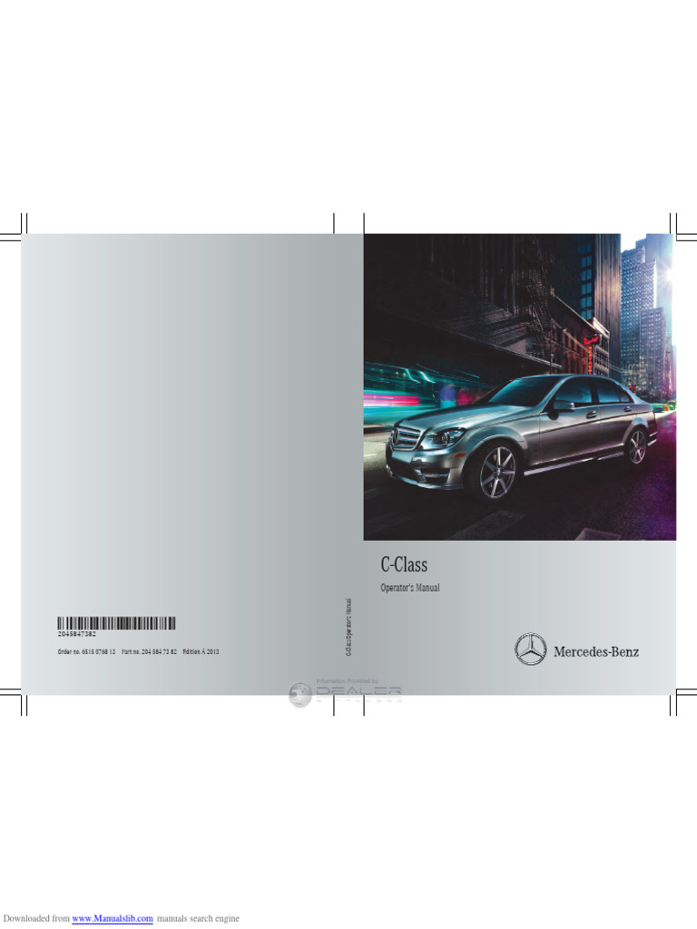 Cclass | PDF | Automatic Transmission | Headlamp