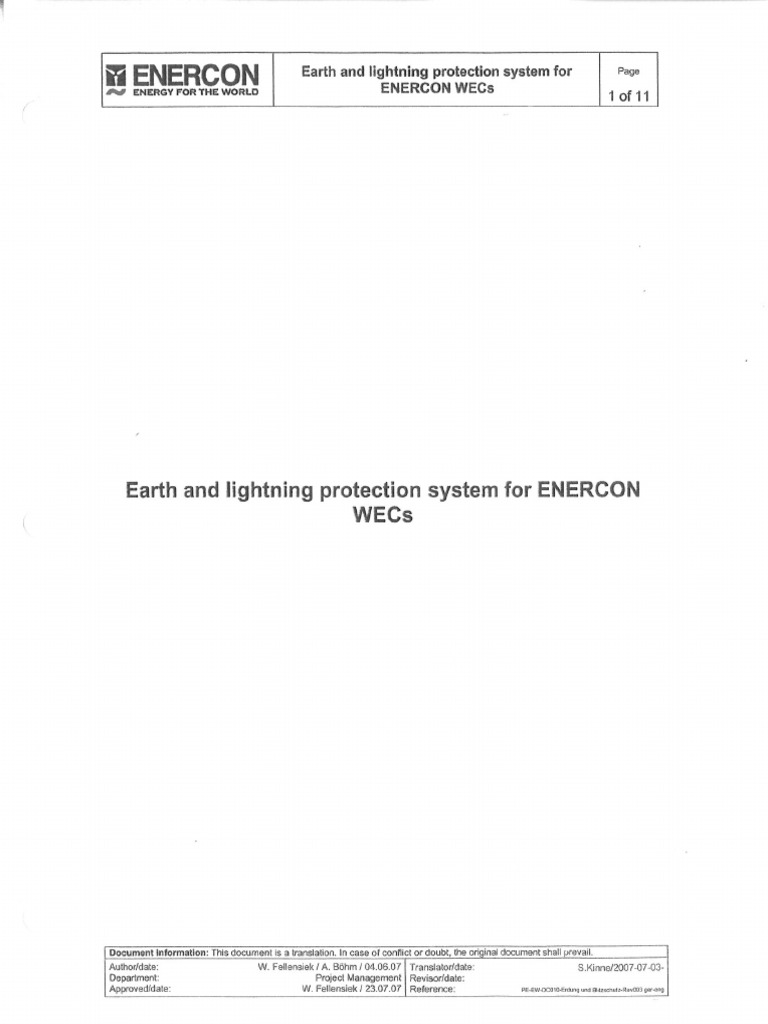 Enercon-grounding Guide for Wec | PDF