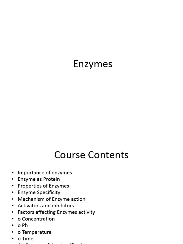 Enzymes | PDF | Enzyme | Active Site