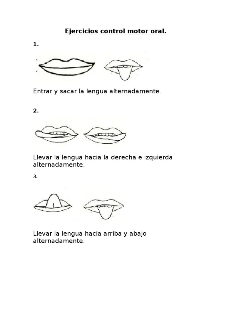 Ejercicios Control Motor Oral