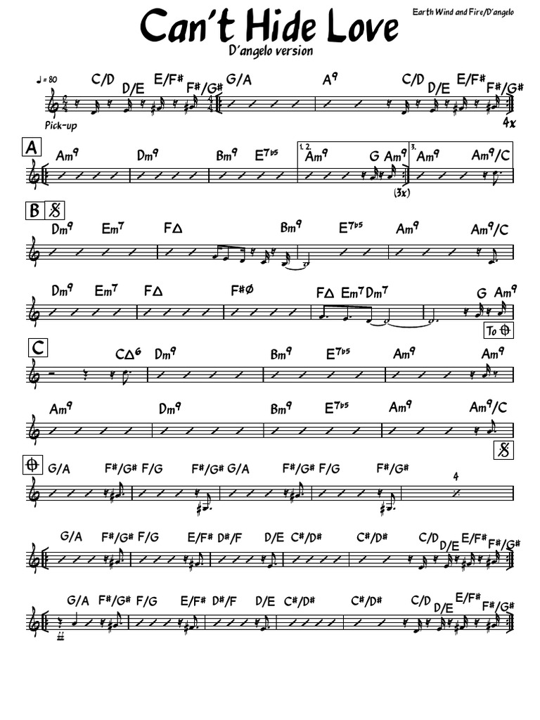 Can't Hide Love A MINOR | PDF