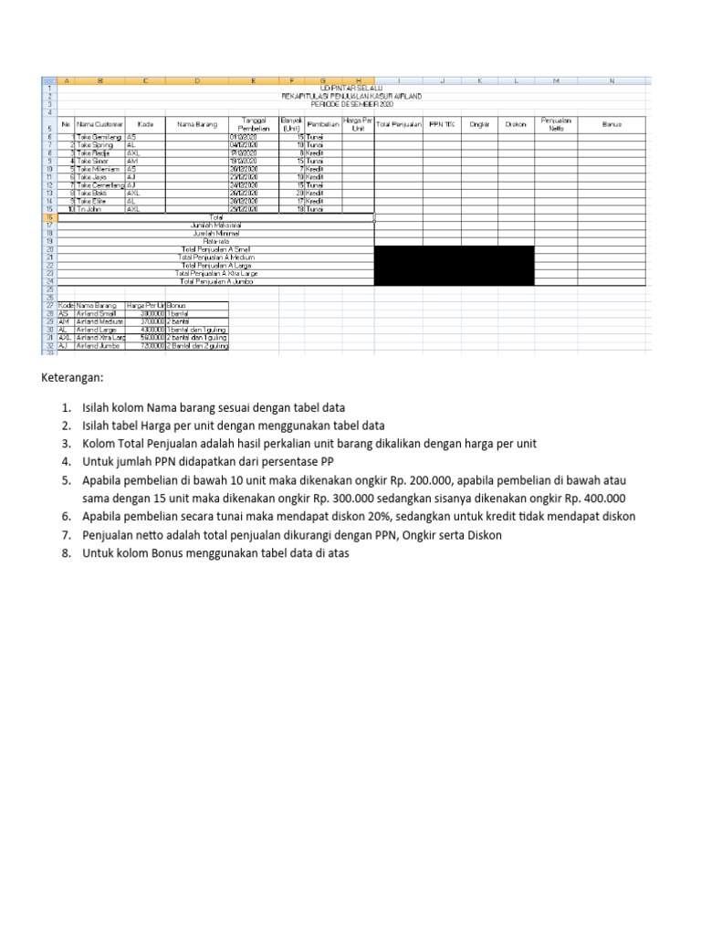 Soal Excel USK 2024 | PDF