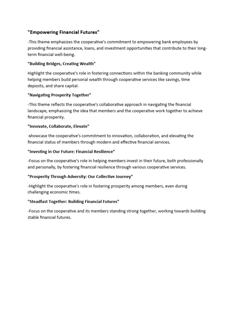 Empowering Financial Futures | PDF