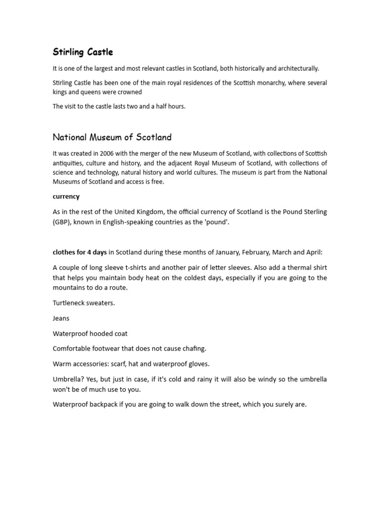 Stirling Castle | PDF